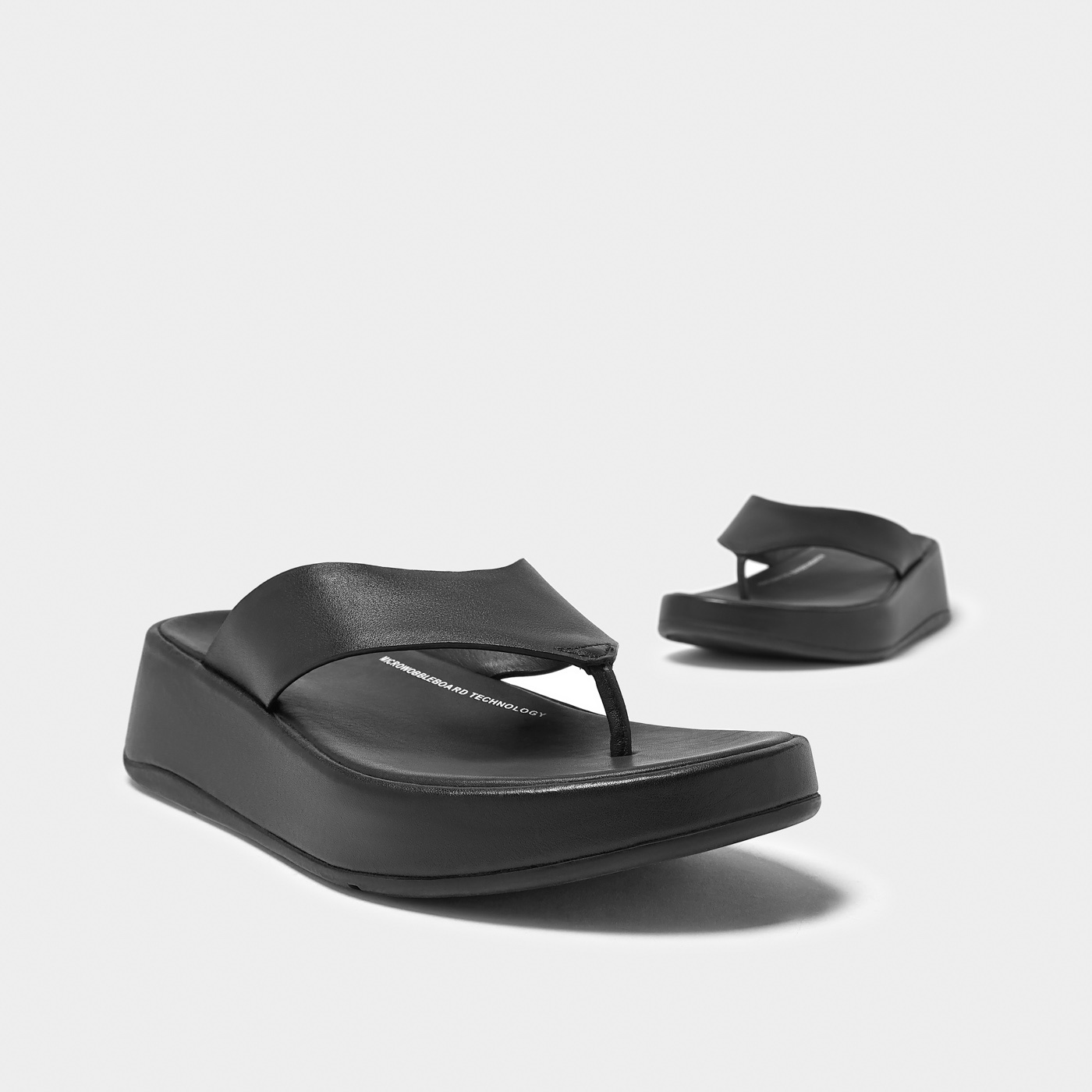 FITFLOP F-MODE LEATHER FLATFORM TOE-POST SANDALS 89,99 € - Sneaker Peeker - Les Meilleures ...